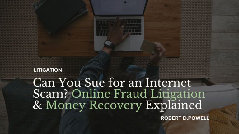 Can You Sue for an Internet Scam? Online Fraud Litigation & Money ...